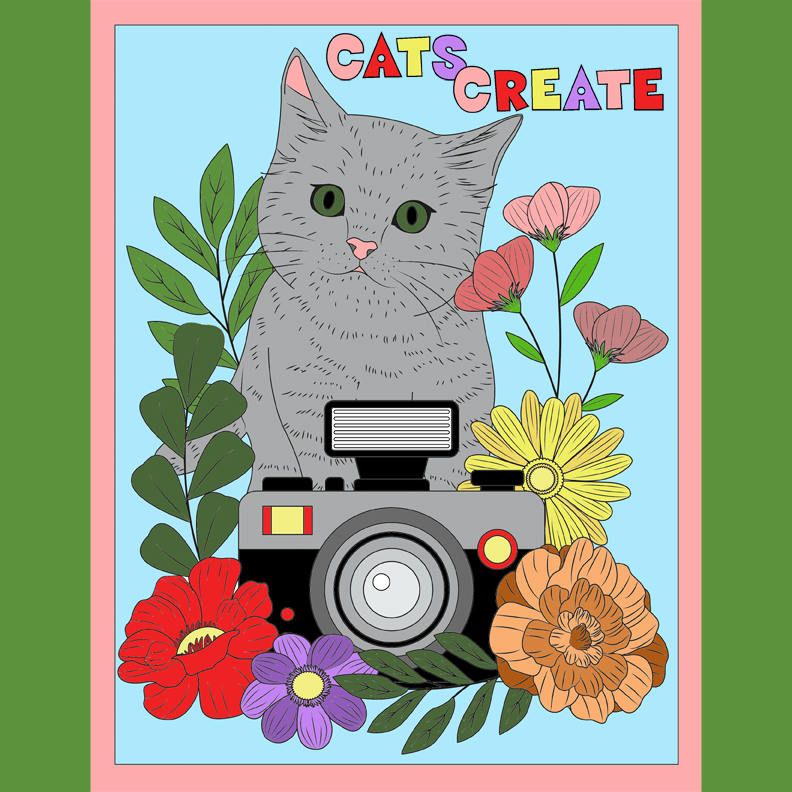 Cats Create PLR Coloring Pages - CreateMeow